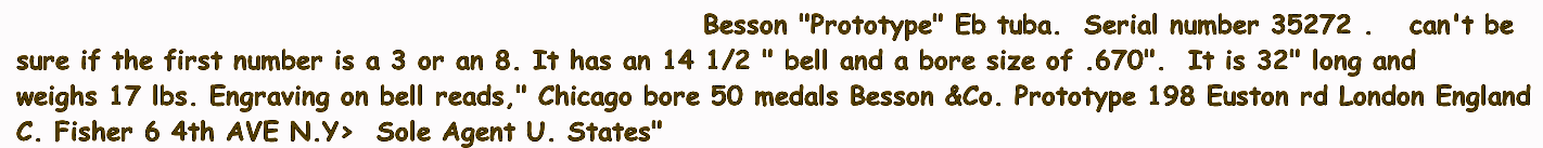 Besson Prototype Eb tuba 3TP Chicago Bor